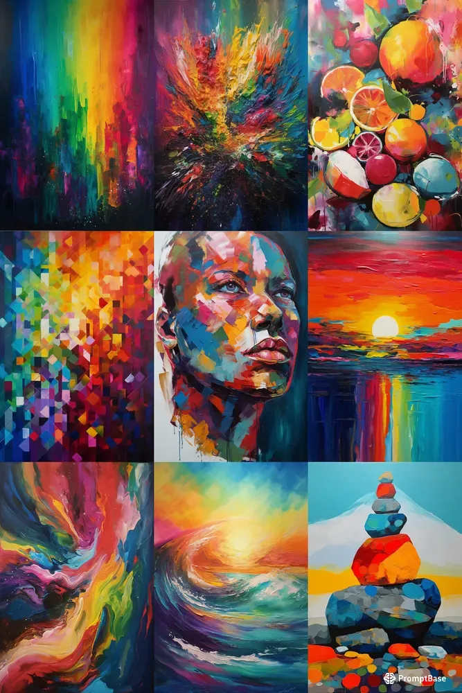 Abstract Acrylic Paintings Wall Art Midjourney Prompt | PromptBase