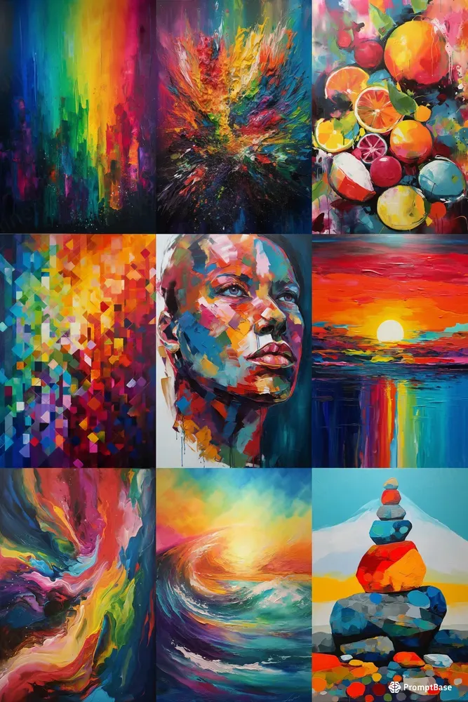 Abstract Acrylic Paintings Wall Art Midjourney Prompt | PromptBase