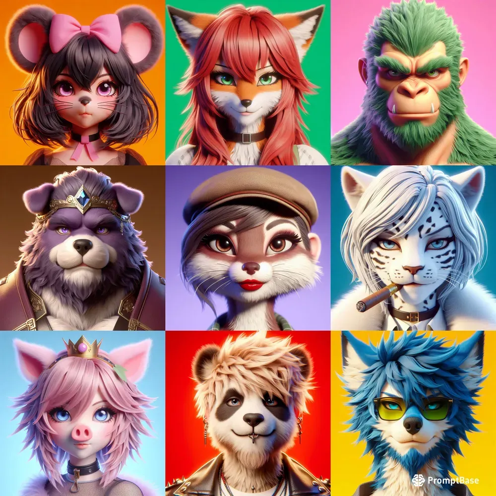 Furry Portrait Avatars 3D DALL·E Prompt | PromptBase