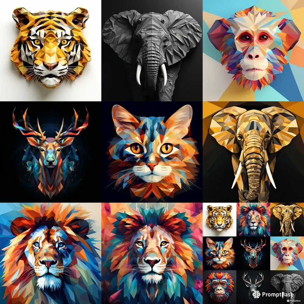 Abstract Animal Face Midjourney Prompt | PromptBase