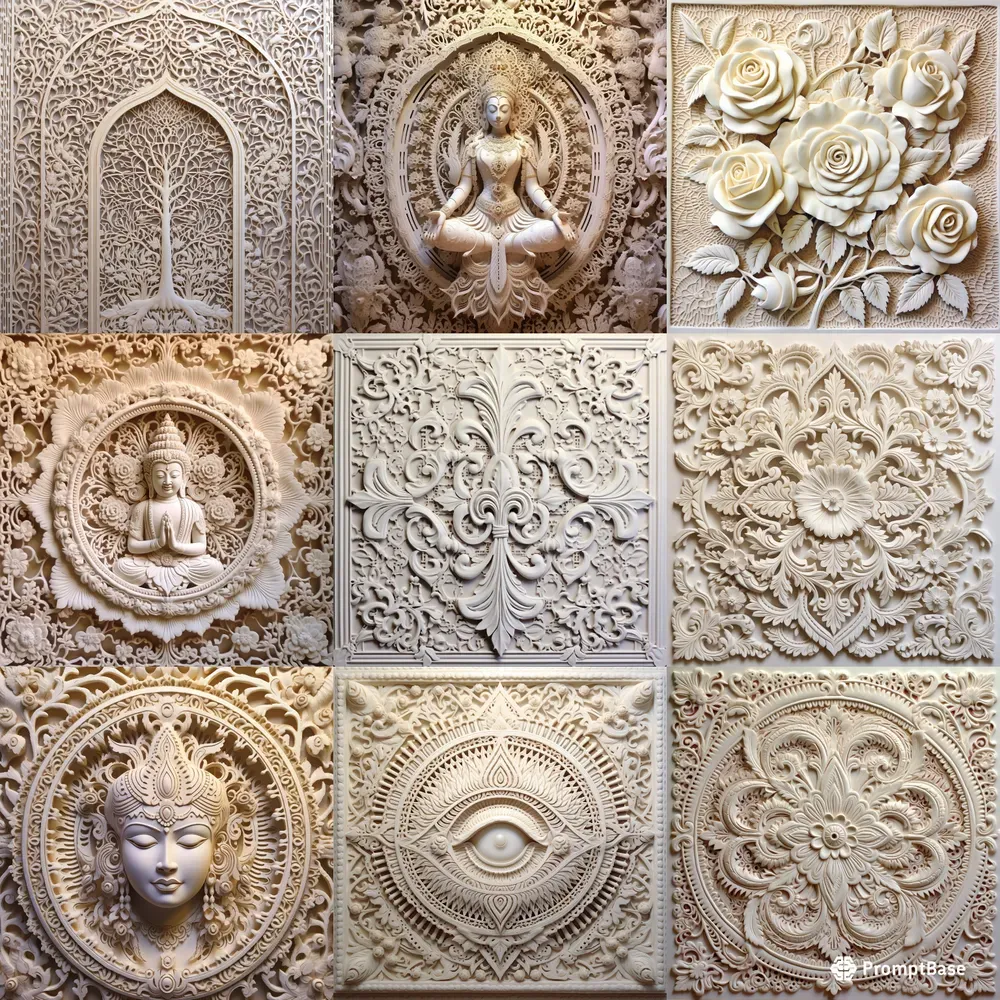 Carved Lace Art Midjourney Prompt | PromptBase