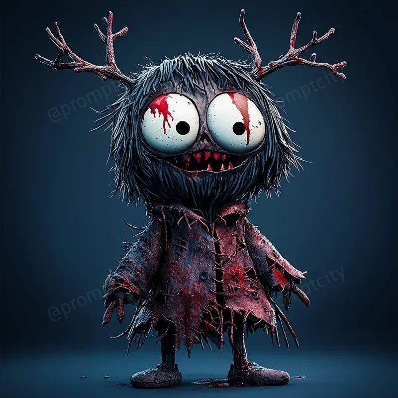 Creepy Vinyl Art In Horror Style Midjourney Prompt | PromptBase