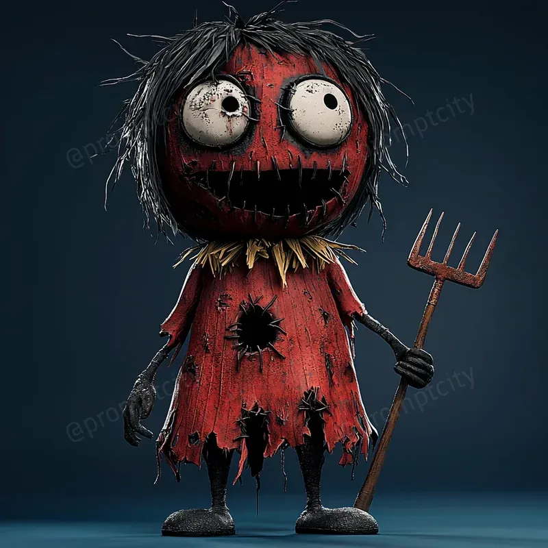 Creepy Vinyl Art In Horror Style Midjourney Prompt | PromptBase