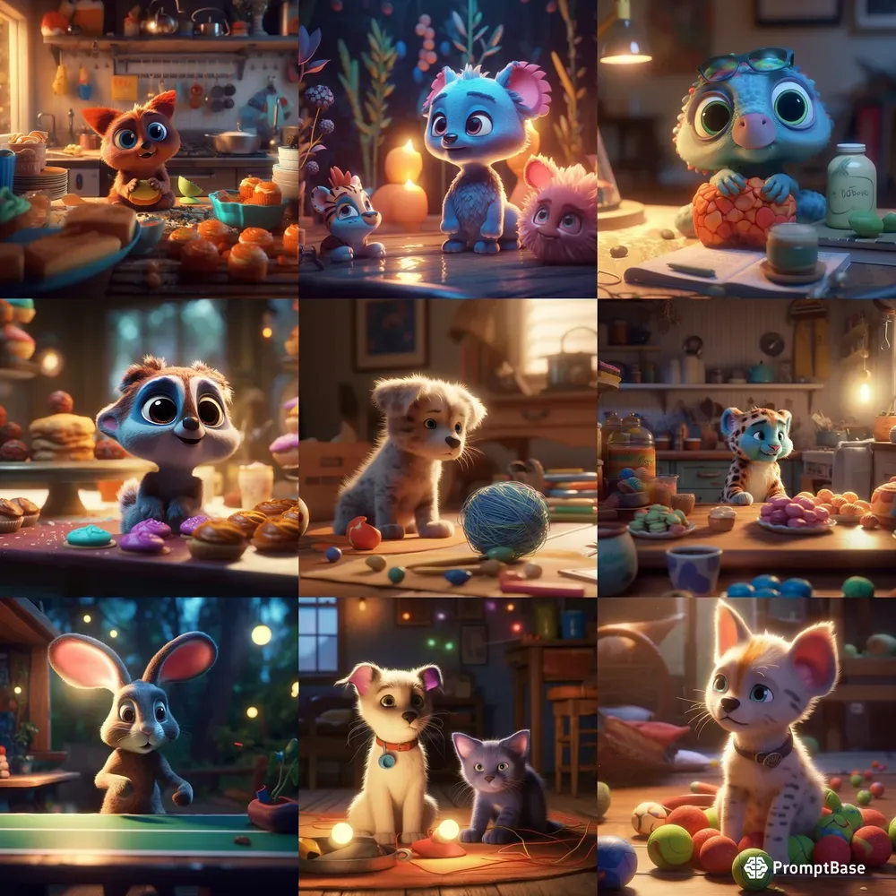 Pixar Animation Scenes Midjourney Prompt | PromptBase