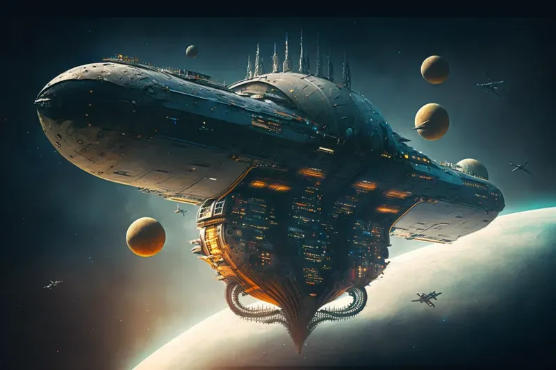 Customizable Alien Spaceship Midjourney Prompt | PromptBase