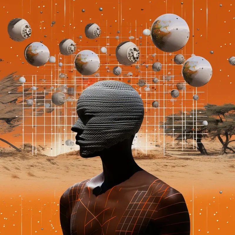 Digital Cosmic Postmodern Collages Midjourney Prompt | PromptBase