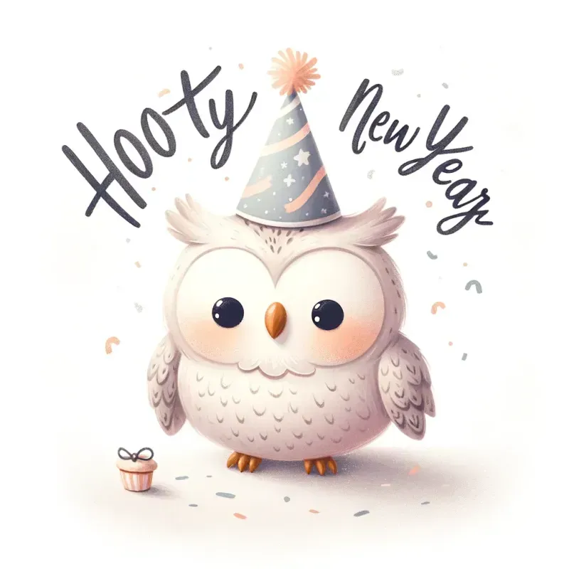 Whimsical New Year Cartoons With Text DALL·E Prompt | PromptBase