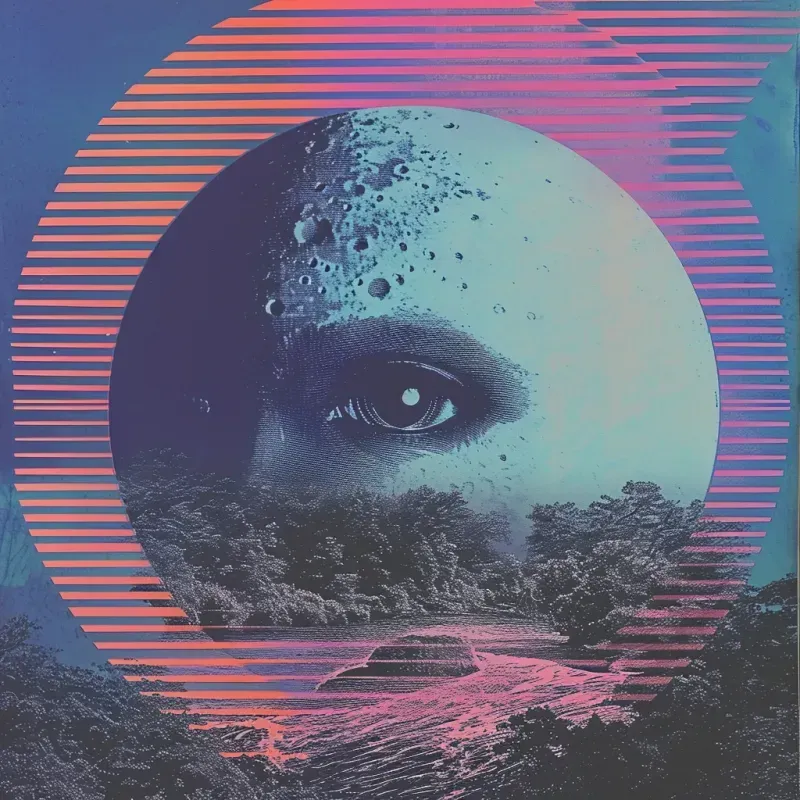 Trippy Neon Vhs Collage Poster Midjourney Prompt | PromptBase