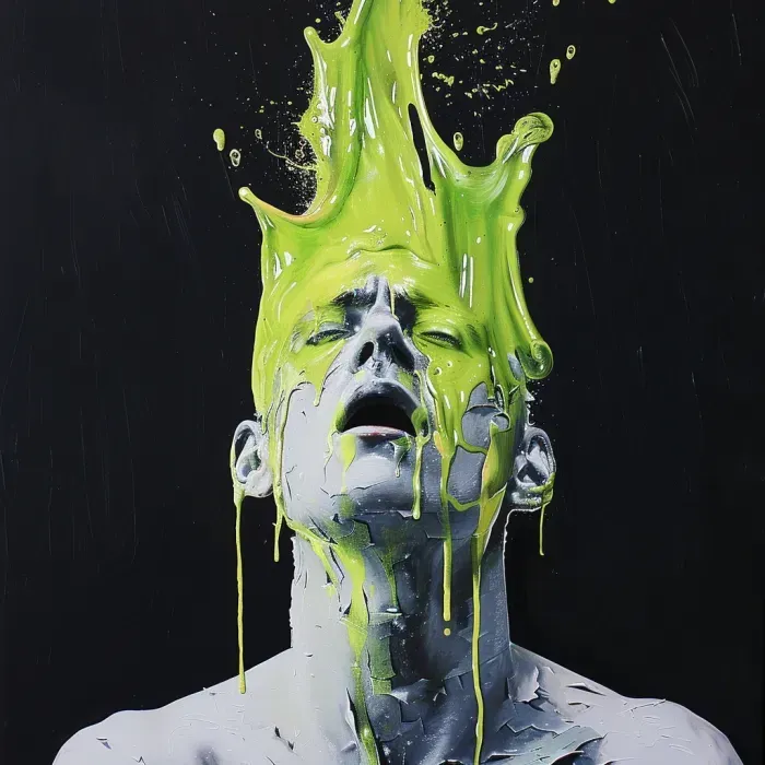 Creepy Drippy Lime Slime Portraits Midjourney Prompt | PromptBase
