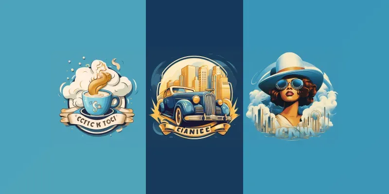 Vintage Retro Cartoon Style Logos Midjourney Prompt | PromptBase