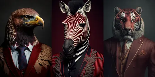 Animals In Fancy Suits Midjourney Prompt | PromptBase
