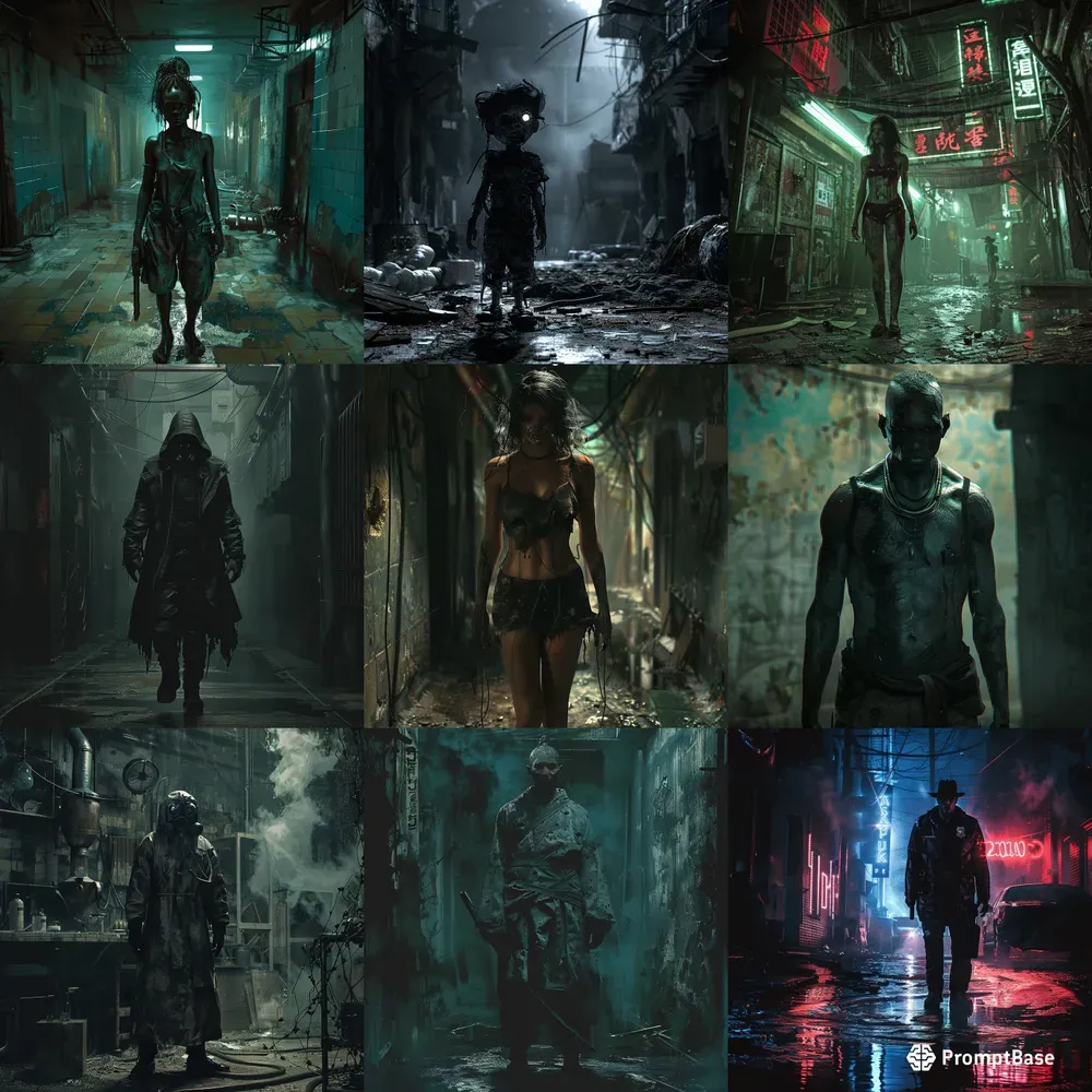 Dystopian Horror Characters Midjourney Prompt | PromptBase