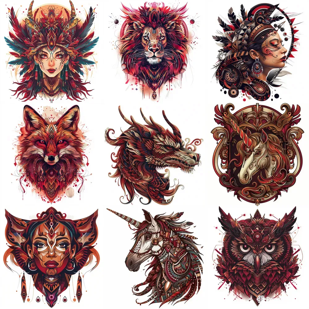 Fantasy Tribal Art Vector Portraits Midjourney Prompt | PromptBase