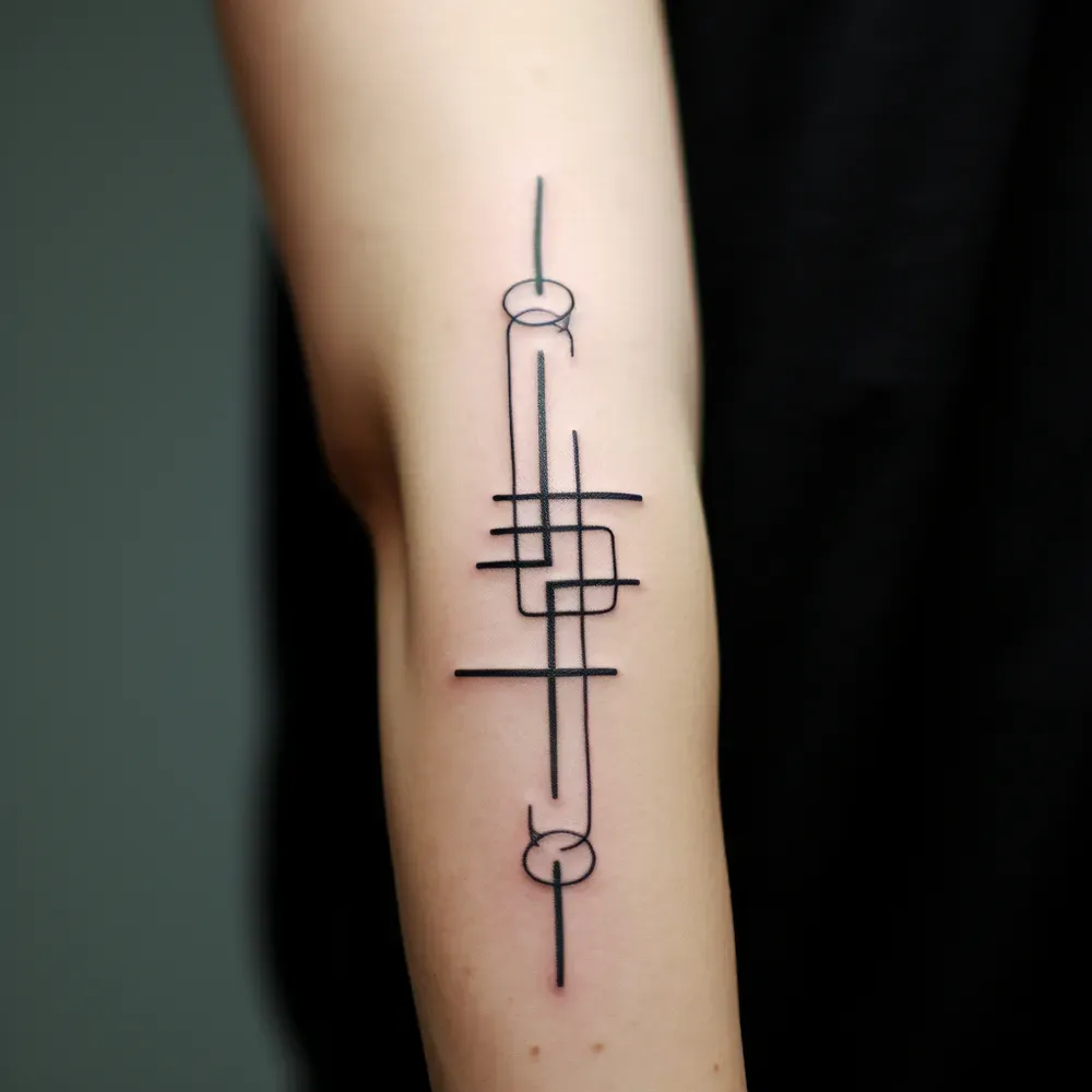 Random Simple Line Tattoo Designs Midjourney Prompt | PromptBase