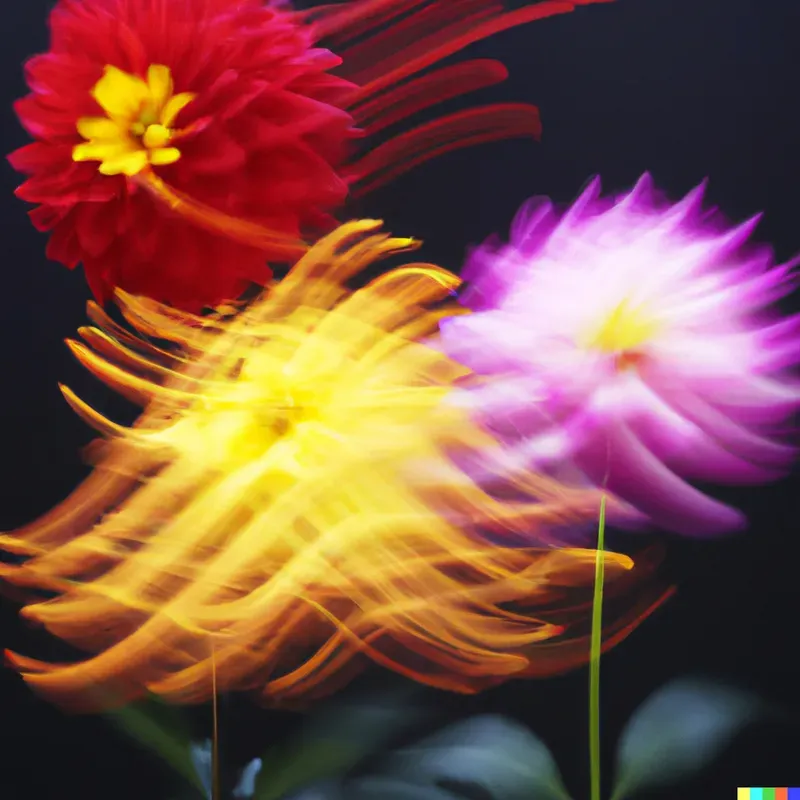 Moving Flower Art DALL·E Prompt | PromptBase