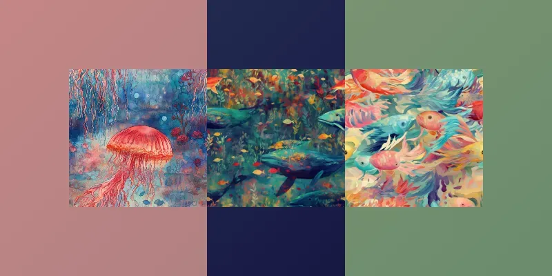 Under The Sea Repeat Patterns Midjourney Prompt | PromptBase