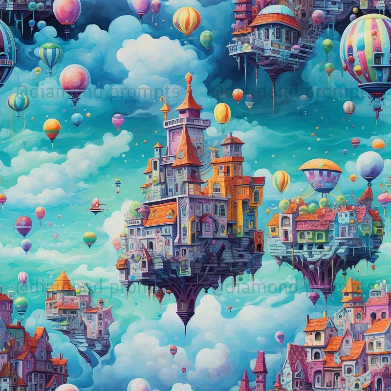 Vivid Dreamscape Patterns Midjourney Prompt | PromptBase