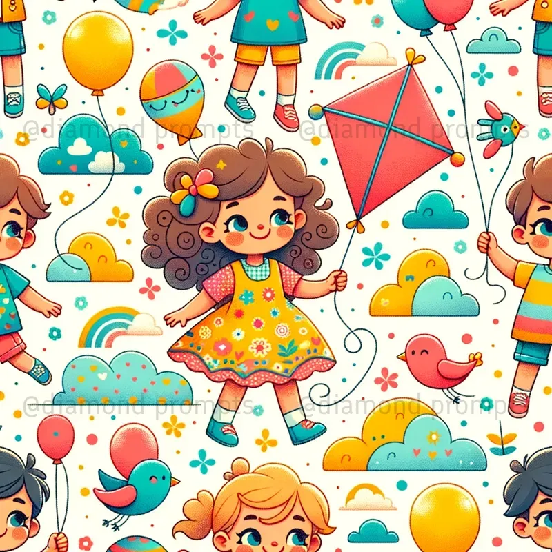 Cartoon Patterns For Kids DALL·E Prompt | PromptBase