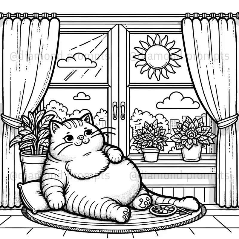 Chubby Critters Coloring Pages DALL·E Prompt | PromptBase