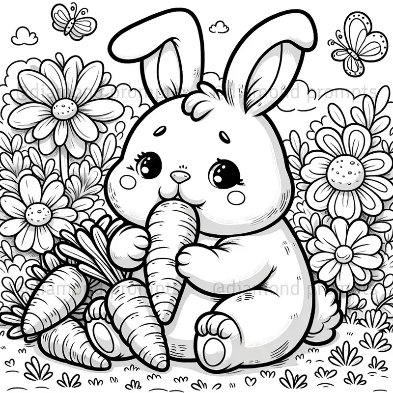 Chubby Critters Coloring Pages DALL·E Prompt | PromptBase