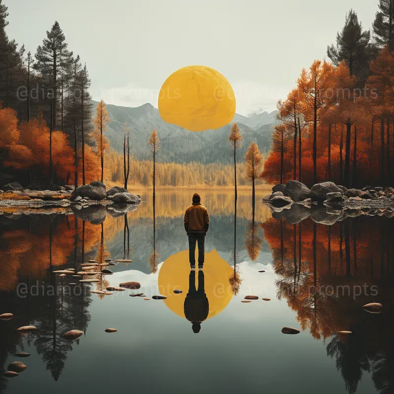 Serenities In Water And Woods Midjourney Prompt | PromptBase