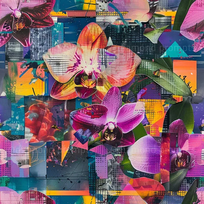 Flora Fusion Patterns Midjourney Prompt | PromptBase