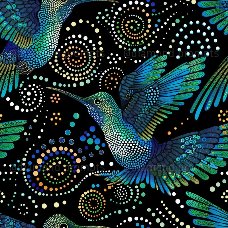 Vibrant Dot Art Animal Patterns Midjourney Prompt | PromptBase