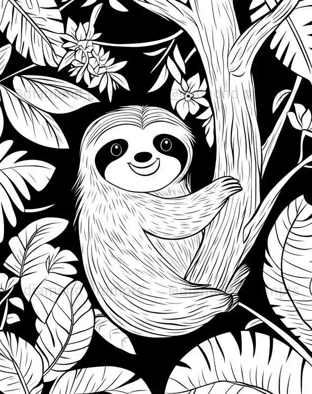Animal Adventures Coloring Book Pages Midjourney Prompt | PromptBase