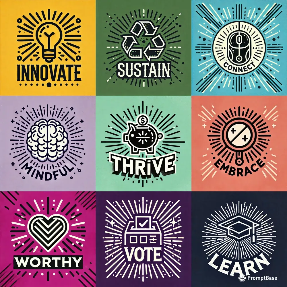 Empowering Logos DALL·E Prompt | PromptBase