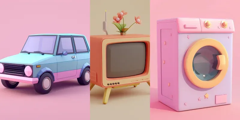 Cute Low Poly Objects Midjourney Prompt | PromptBase