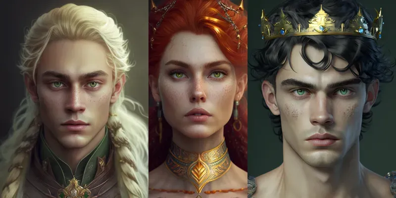 Realistic Portrait Fantasy Queens Kings Midjourney Prompt | PromptBase