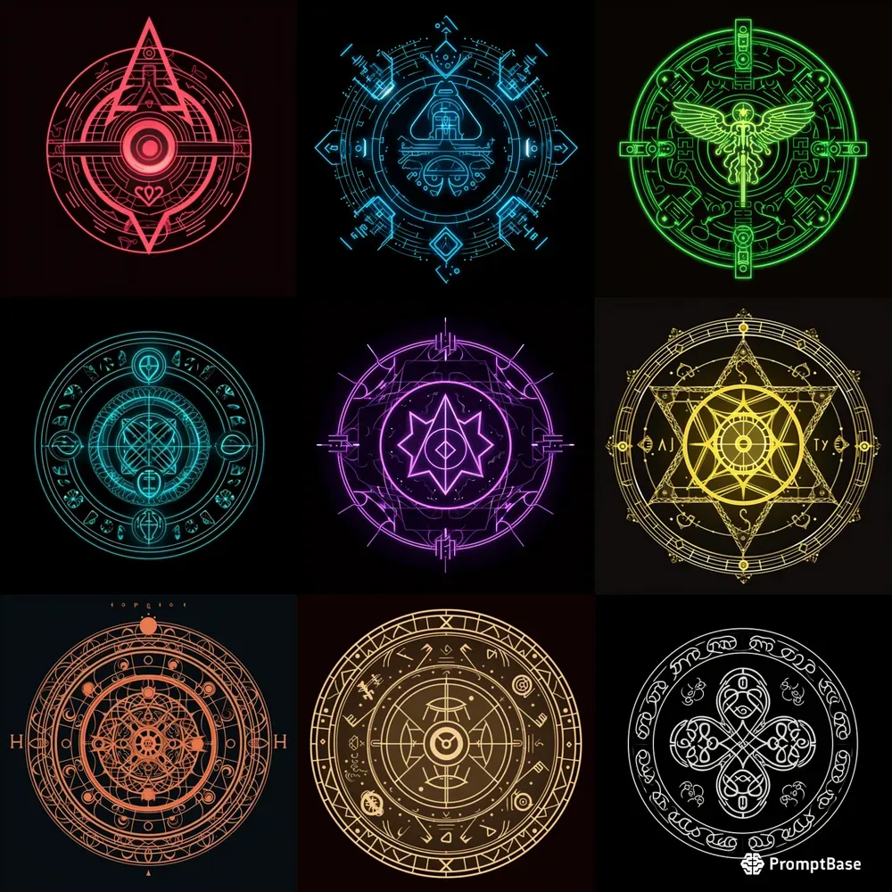 Magic Circles Midjourney Prompt | PromptBase
