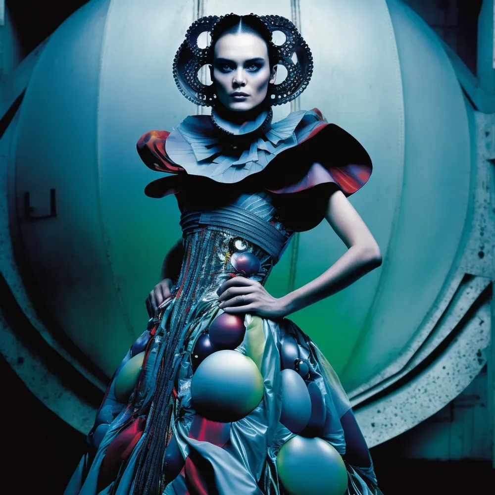 Futuristic Couture Fashion Midjourney Prompt | PromptBase