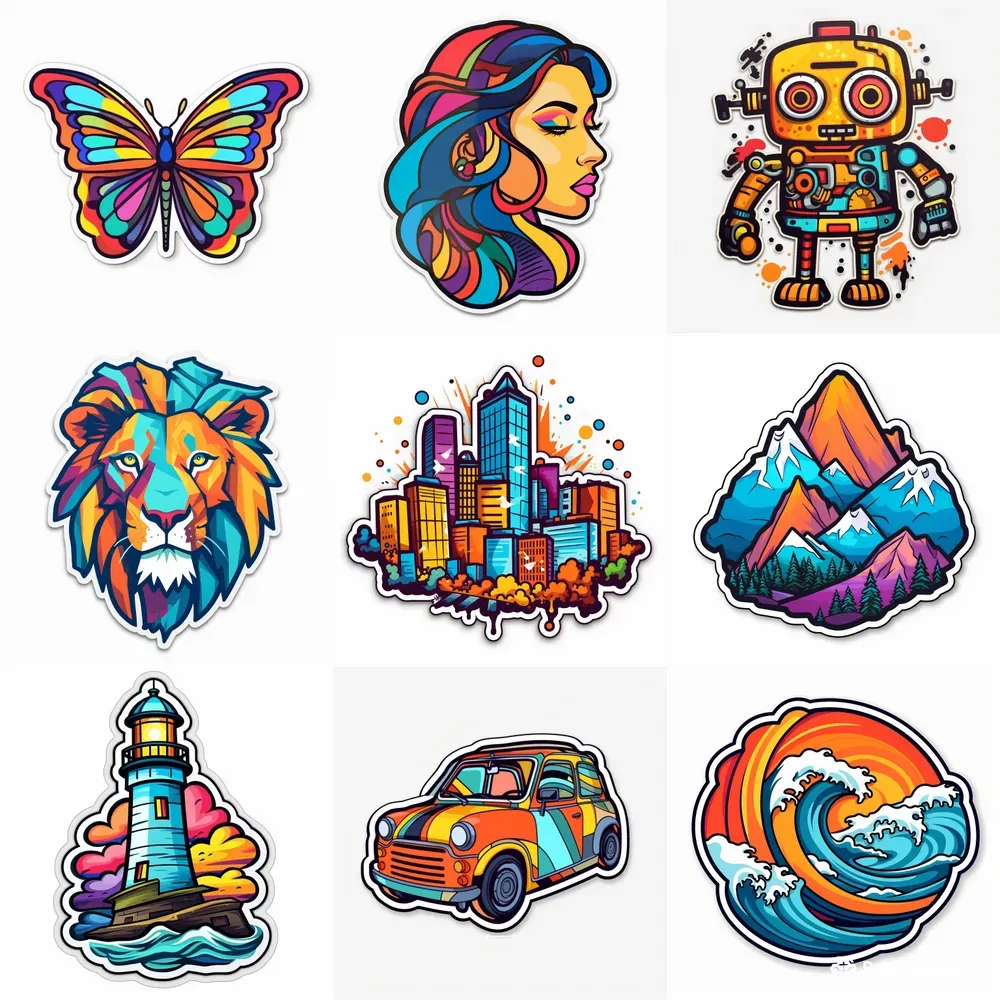 Street Art Stickers Midjourney Prompt | PromptBase