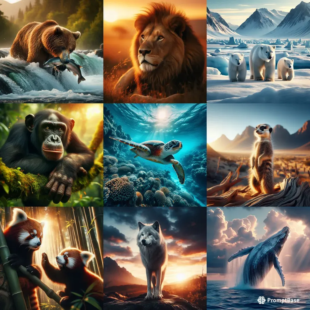 Cinematic Wildlife Stock Photographs DALL·E Prompt | PromptBase