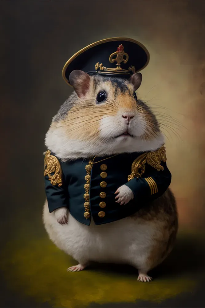 Portraits of Animals In Uniform Midjourney Prompt | PromptBase