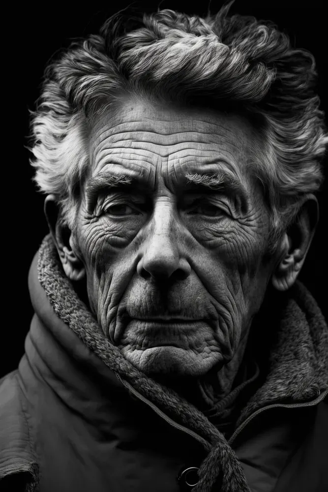 Dramatic Black And White Portrait Photography Midjourney Prompt ...