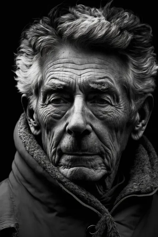 Dramatic Black And White Portrait Photography Midjourney Prompt ...