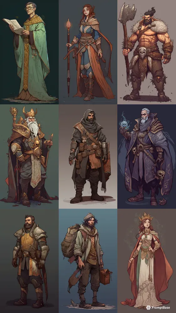 2D RPG Style Character Illustrations Midjourney Prompt | PromptBase