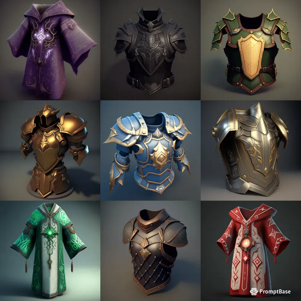 Armor for RPG and MMORPG Midjourney Prompt | PromptBase