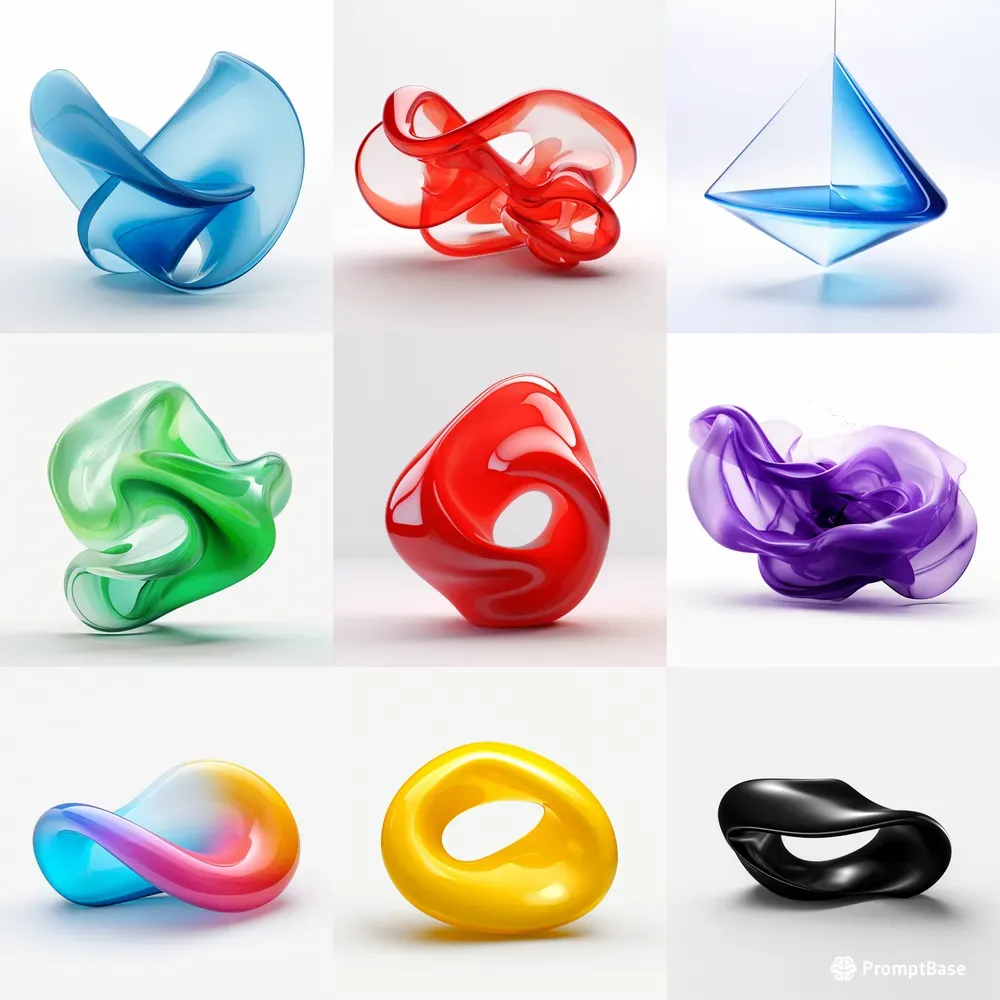 Fluid Abstract Sculptures Midjourney Prompt Promptbase