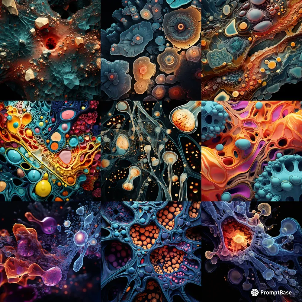 Microscopic Abstract Patterns Midjourney Prompt | PromptBase