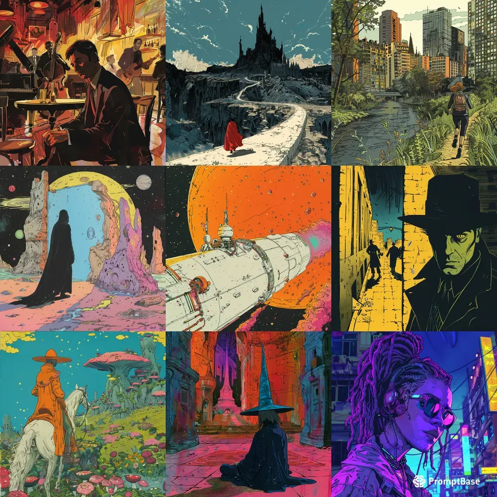 Exciting And Vibrant Spiritual Comics Midjourney Prompt | PromptBase