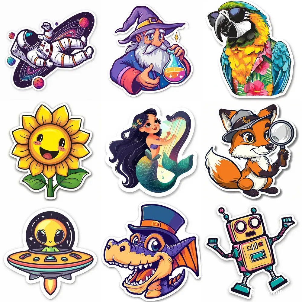 Fantasy Frenzy Stickers Midjourney Prompt | PromptBase