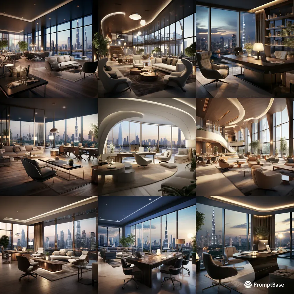 Luxury Dubai Offices Midjourney Prompt | PromptBase