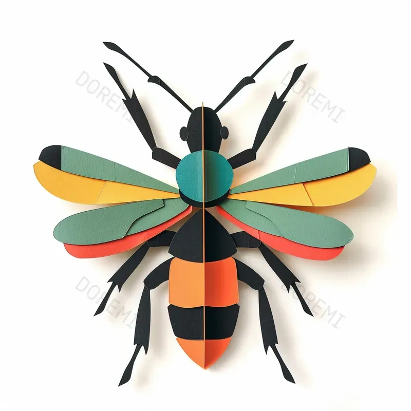 Paper Insect Illustrations Midjourney Prompt | PromptBase