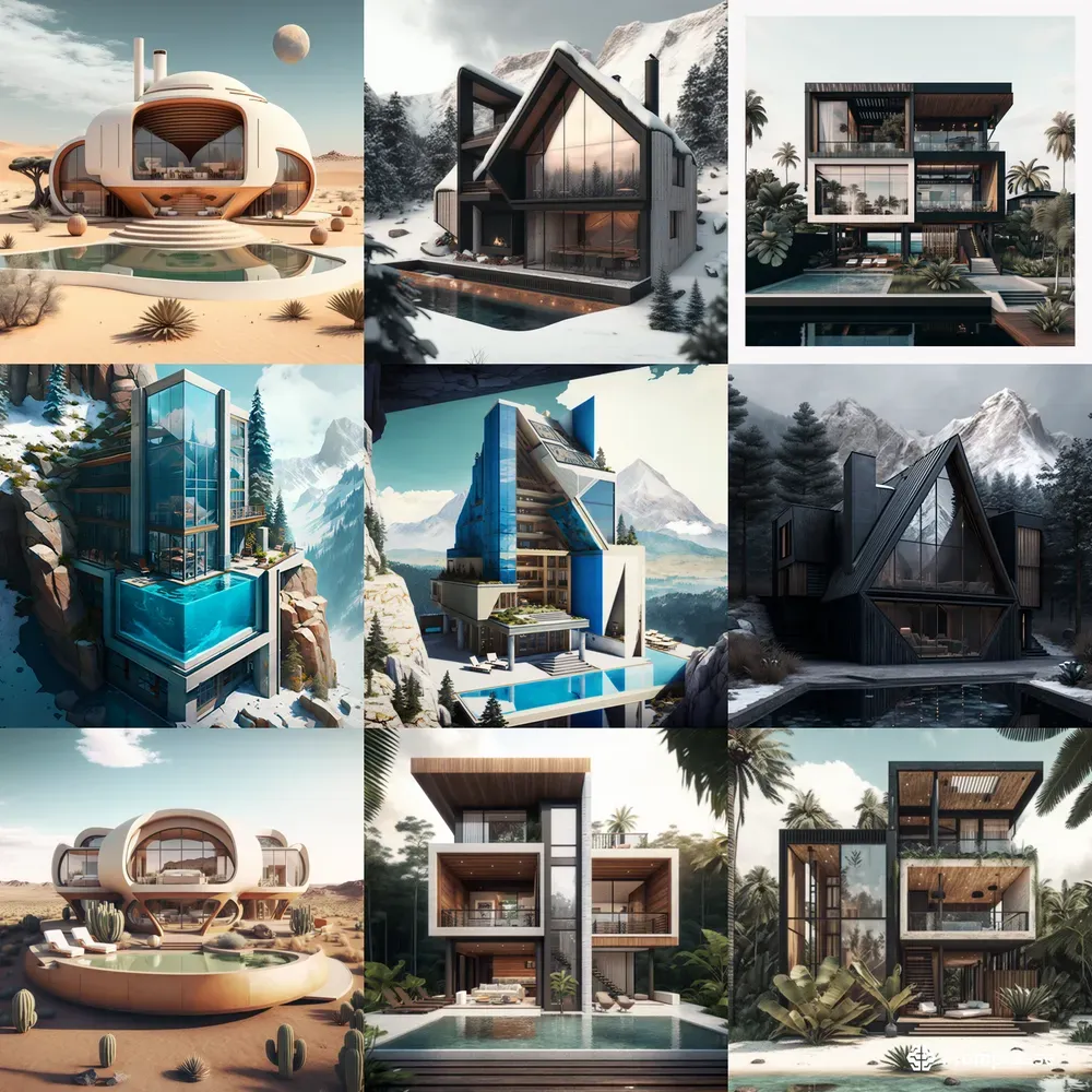 Customizable Architecture Designs Midjourney Prompt | PromptBase