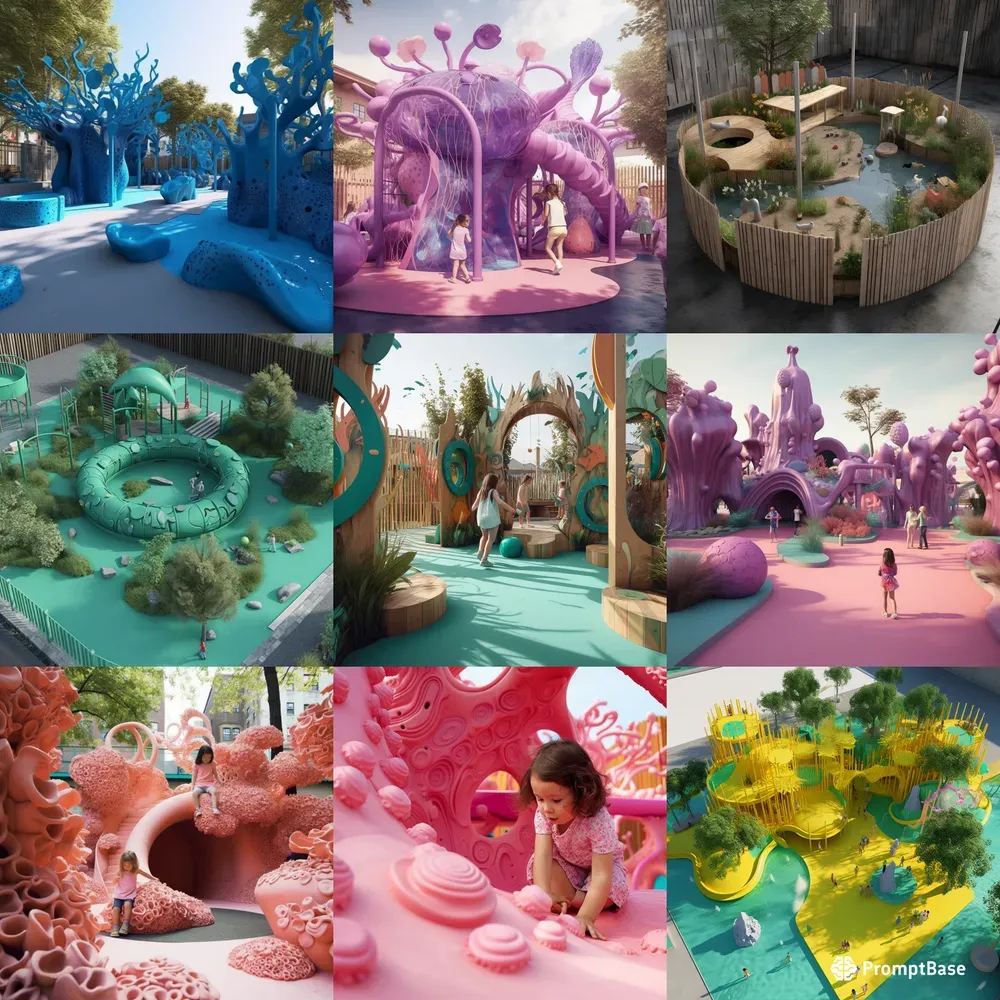 Immersive Urban Playgrounds For Children Midjourney Prompt | PromptBase