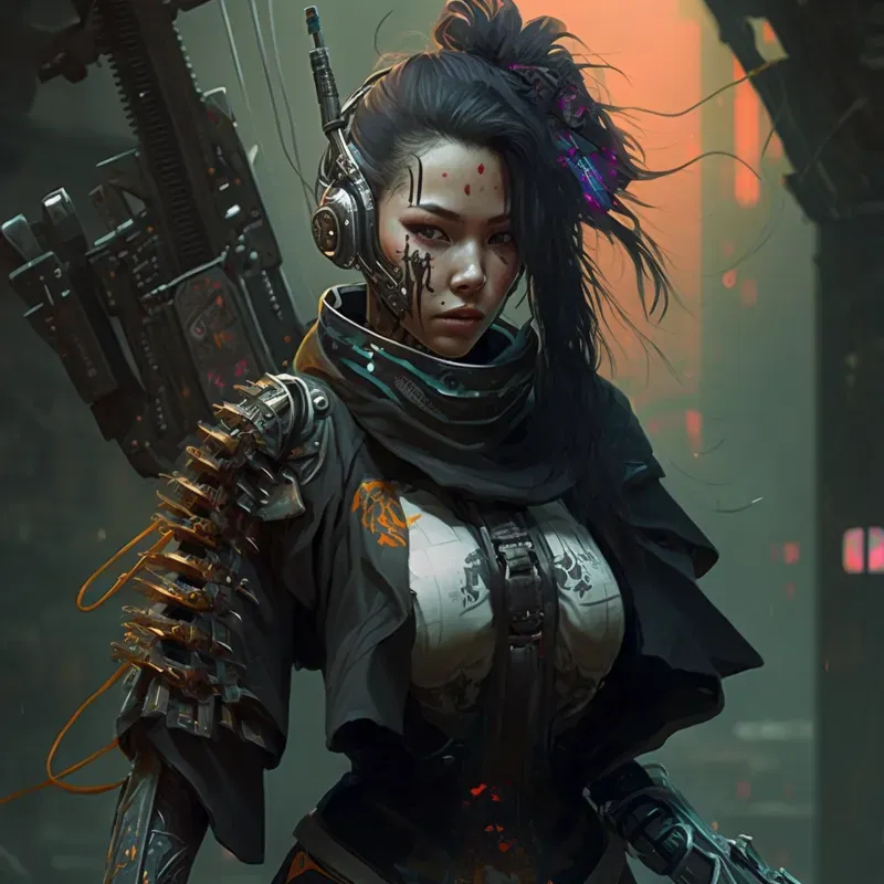 Cyberpunk Samurai Girls Midjourney Prompt | PromptBase