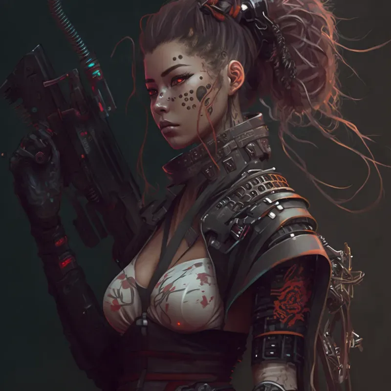 Cyberpunk Samurai Girls Midjourney Prompt | PromptBase